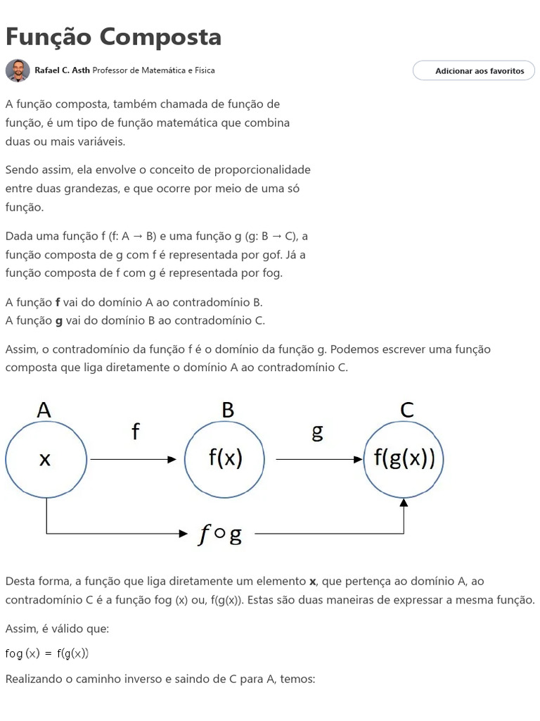 Função Composta - Toda Matéria | PDF