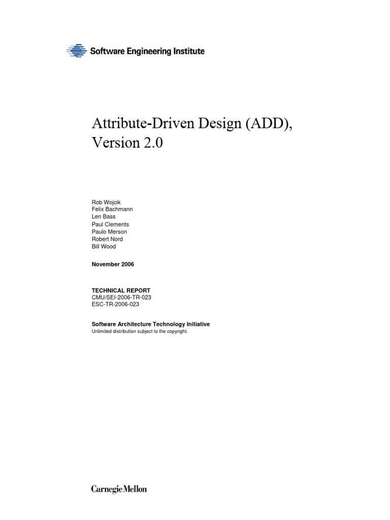 Attribute-Driven Design (Version 2.0) | PDF | System | Software