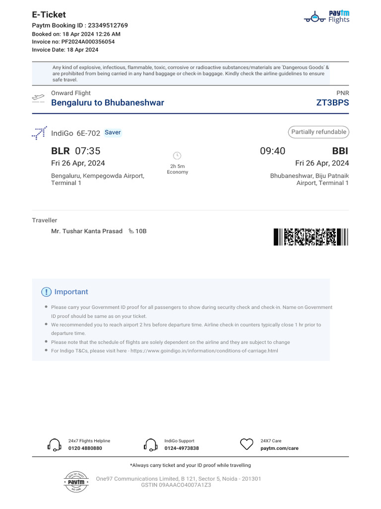 BLR Bbi 26042024 23349512769 | PDF | Fee | Airport