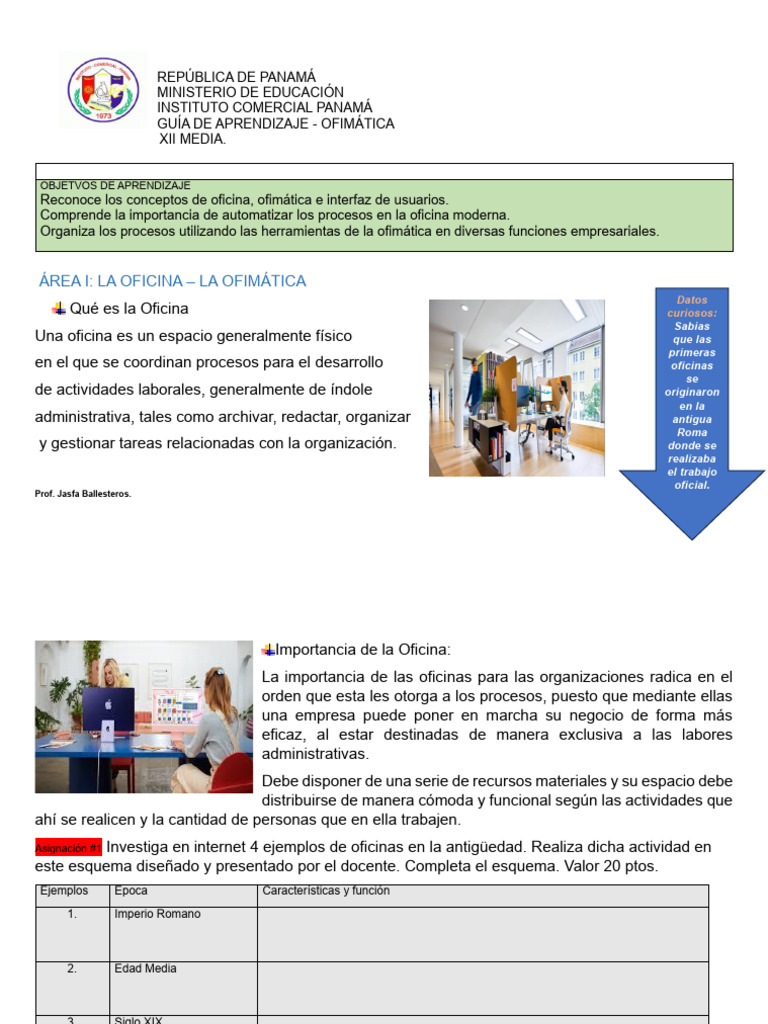 Guía Ofimática para Estudiantes | PDF | Interfaz de usuario | Microsoft