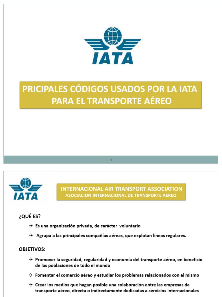 CODIGOS IATA
