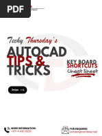 Auto Cad Shortcut Cheat Sheet | PDF