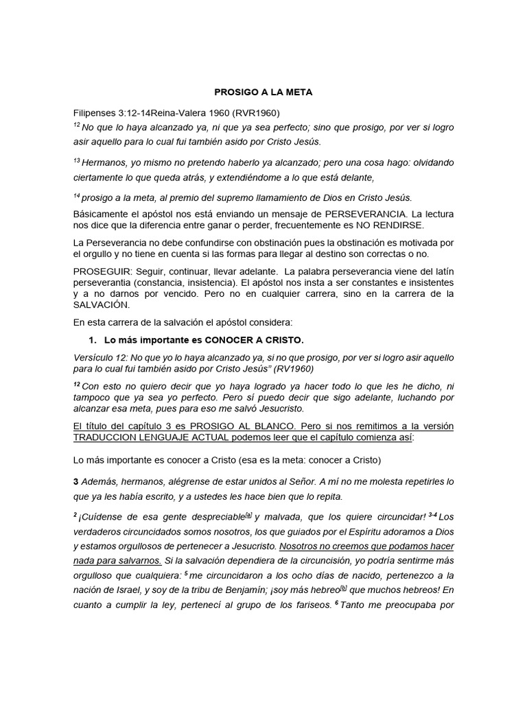 Prosigo A La Meta | PDF | Jesús | Cristo (título)