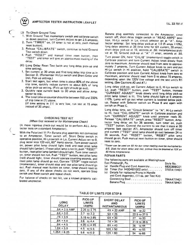 IL-33-791-F Amptector Test Set | PDF