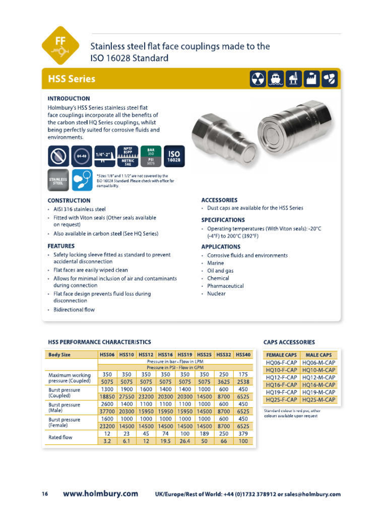 HSS Data Sheets | PDF