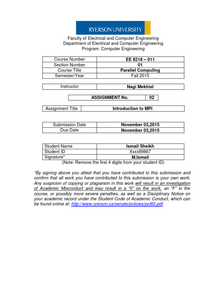 ee8218 lab2 | PDF | Message Passing Interface | Parallel Computing