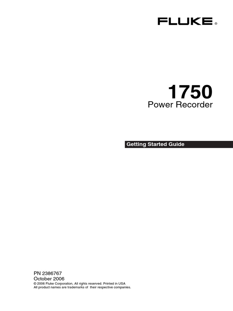 Getting Started Guide1750 Power Recorder | Download Free PDF ...
