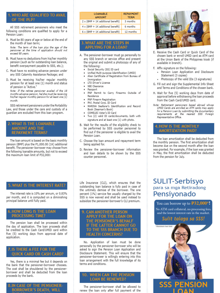 Pension Loan Program Brochure English (1) | PDF | Loans | Identity Document