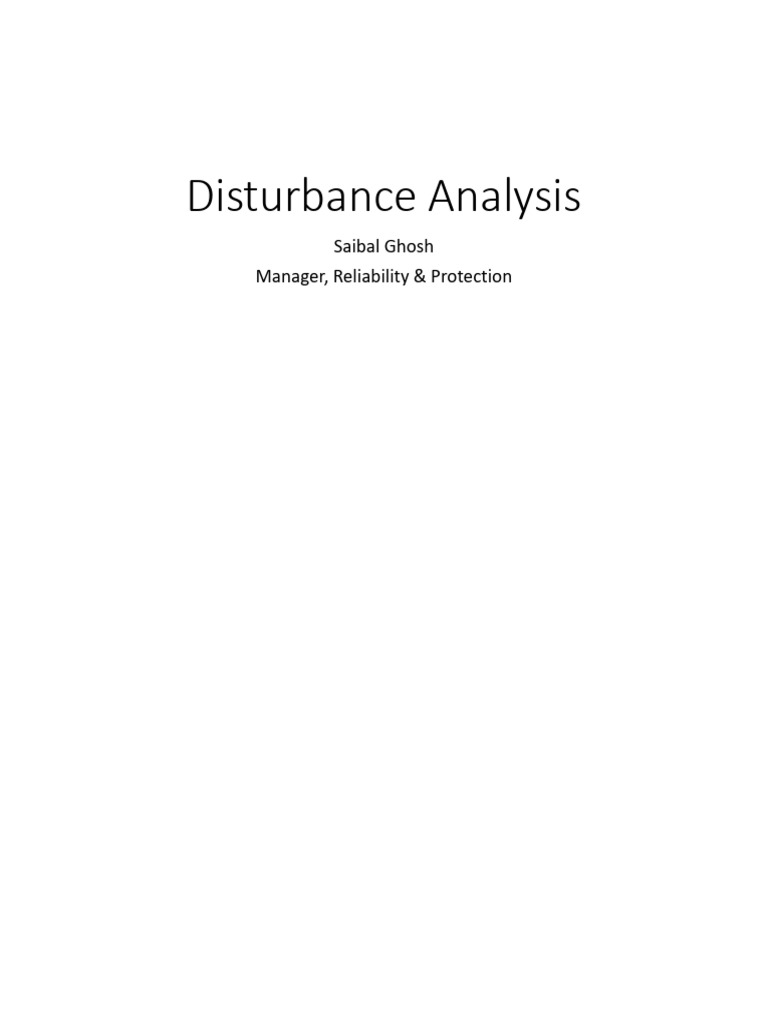 Disturbance Recorder Analysis Based On Basic Concept 1694142766 ...