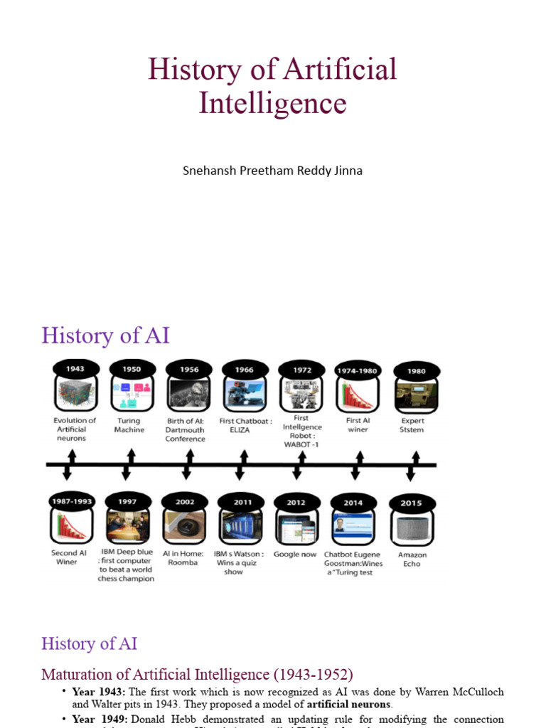 History of Artificial Intelligence | PDF | Artificial Intelligence ...