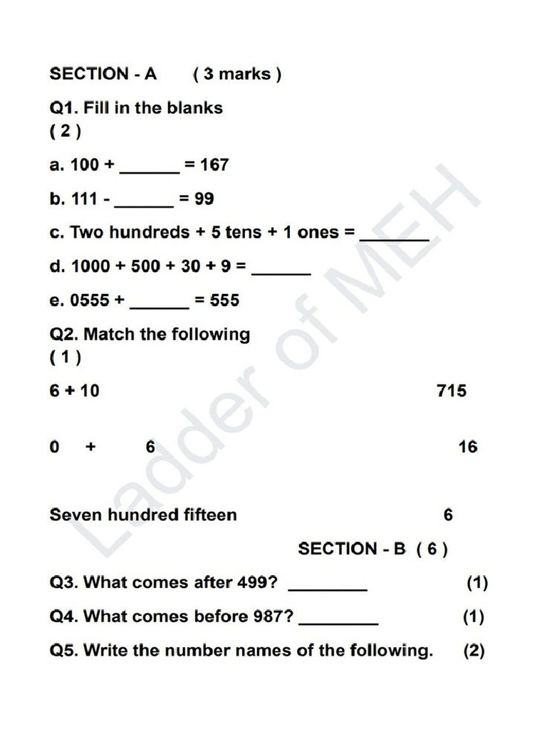 Maths Worksheet | PDF