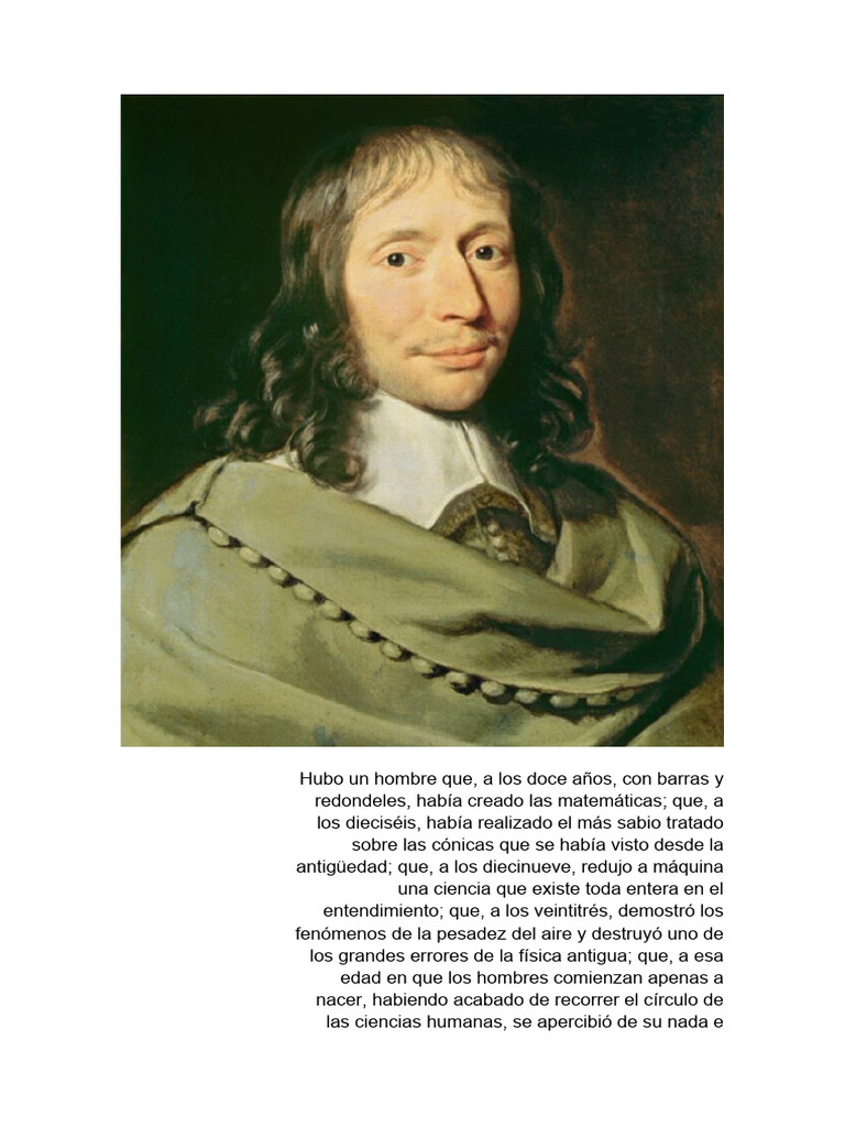 Blaise Pascal | PDF | René Descartes | Galileo Galilei