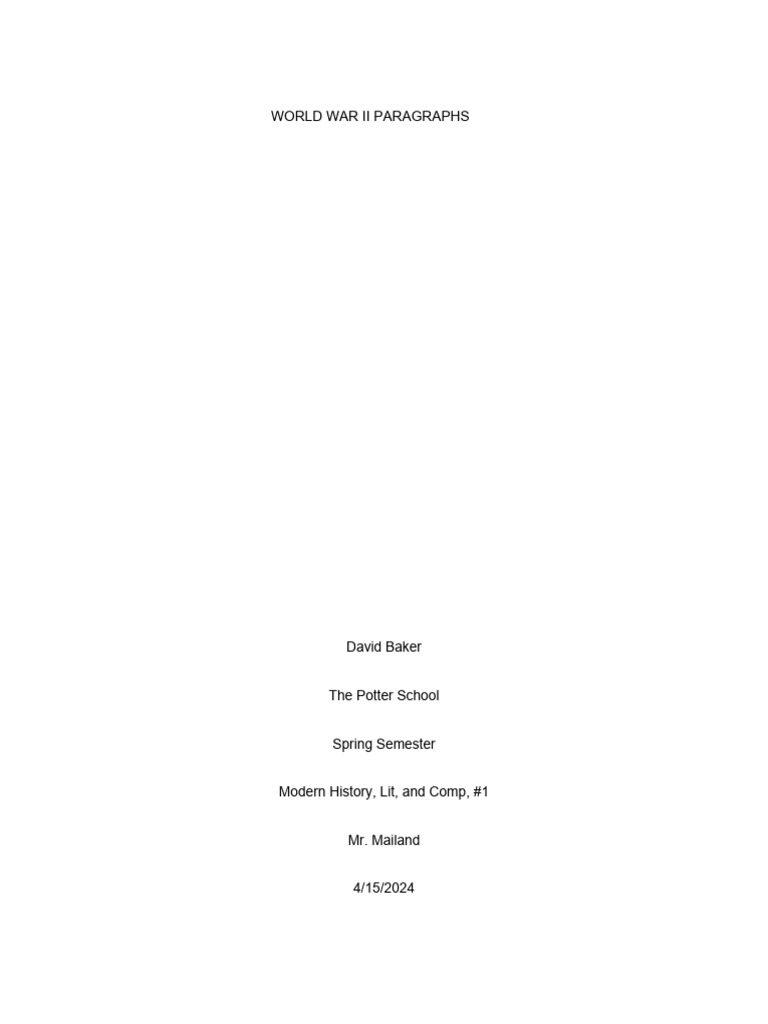 History ID Paragraphs (WW2) | PDF