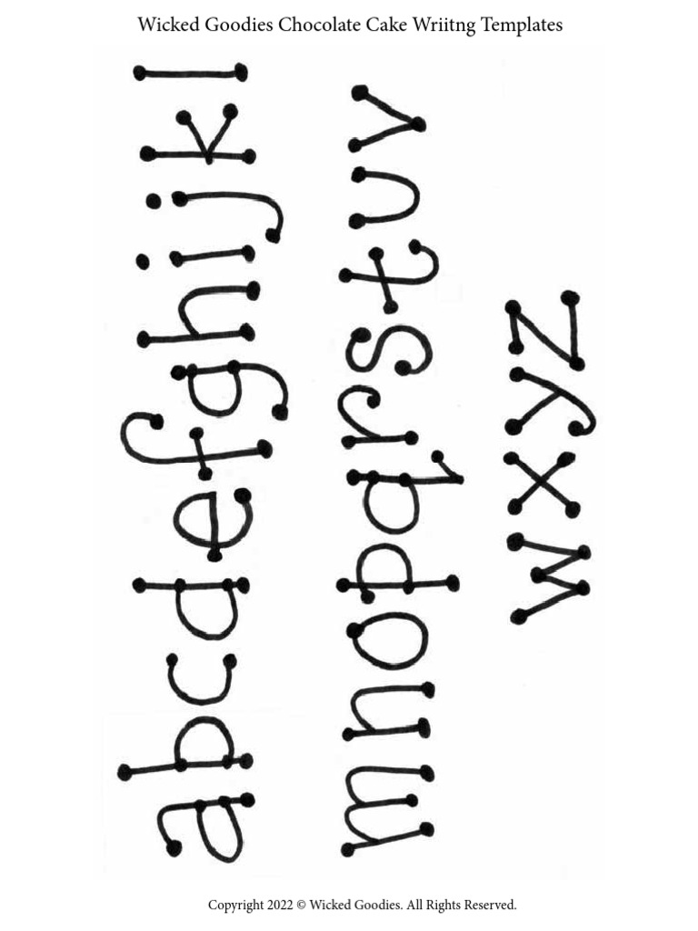 Chocolate Cake Writing Templates PDF