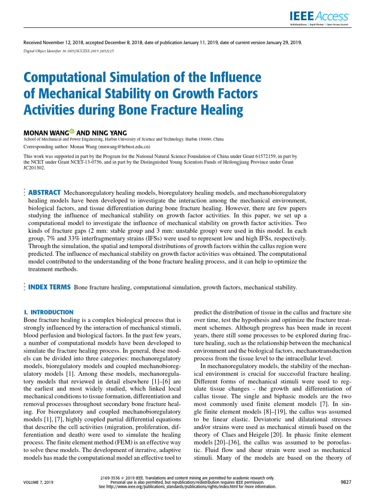 Computational Simulation of The Influence of Mechanical Stability On Growth Factors Activities ...
