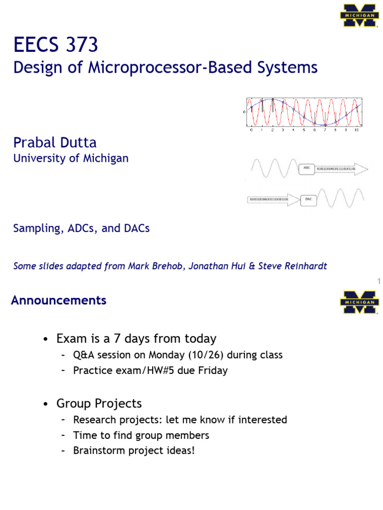 adc-dac | PDF | Analog To Digital Converter | Sampling (Signal Processing)