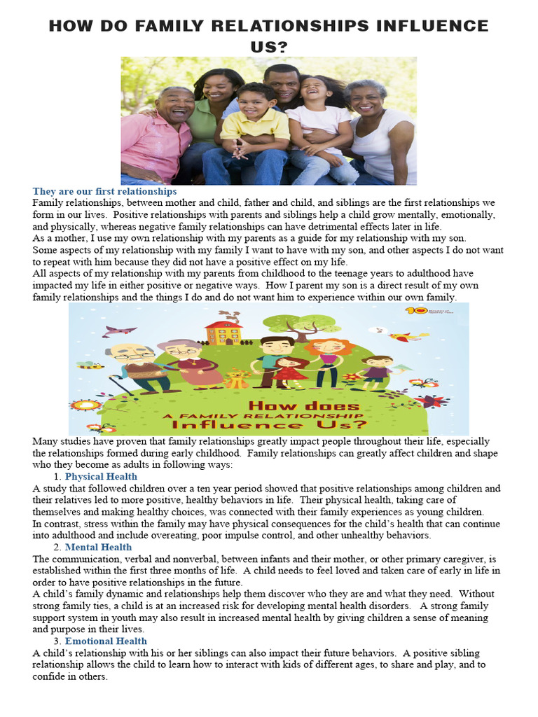 How Do Family Relationships Influence Us | PDF | Sibling | Family