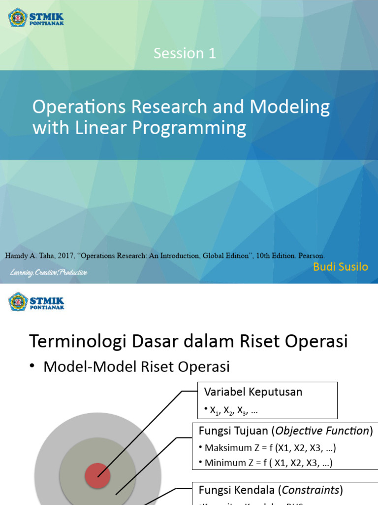 1-Operations Research and Modeling With Linear Programming | PDF