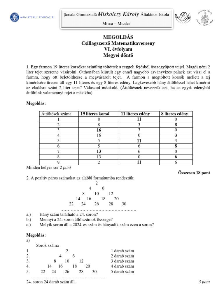 6 Megoldás megyei donto VI osztály 2023_24 | PDF