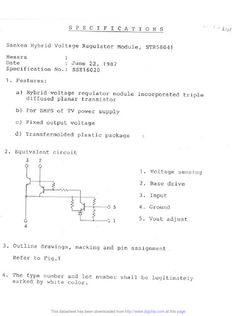 Reemplazo STR58041 | PDF