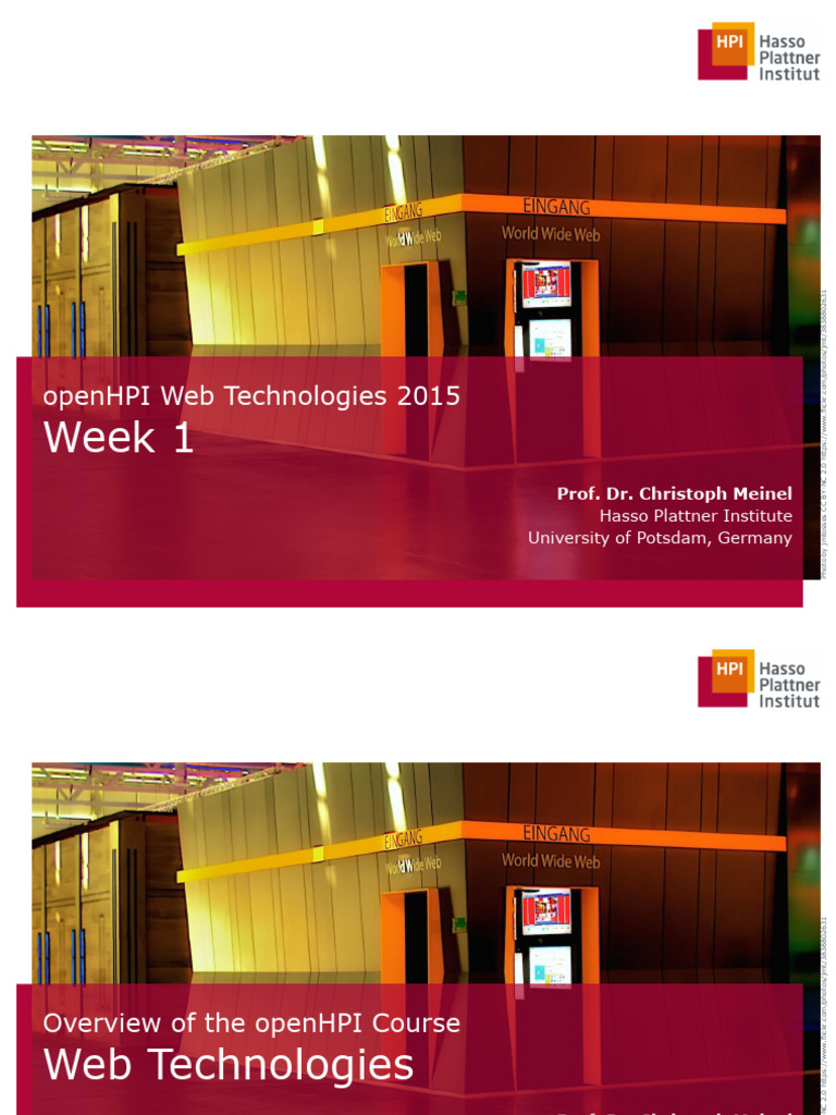 OpenHPI Web Technologies Week 1 | PDF