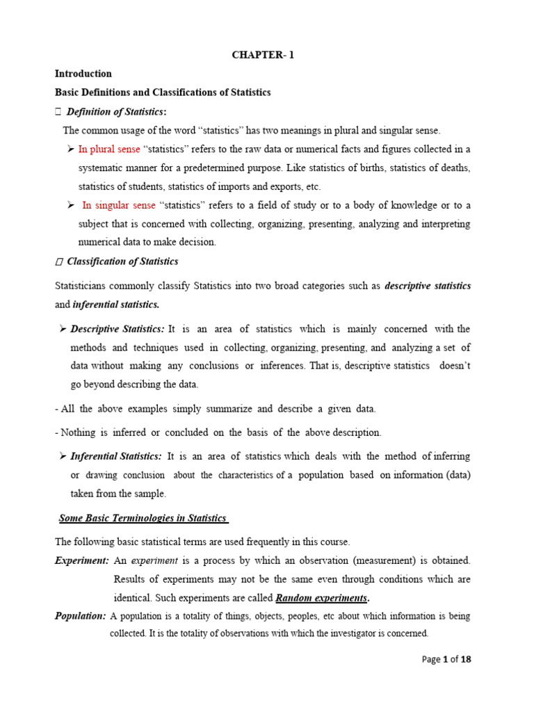 CHAPTER 1 and 2 | PDF | Estimator | Statistics