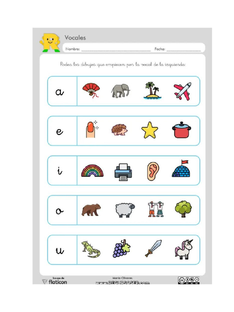 Palabras Con Vocales | PDF