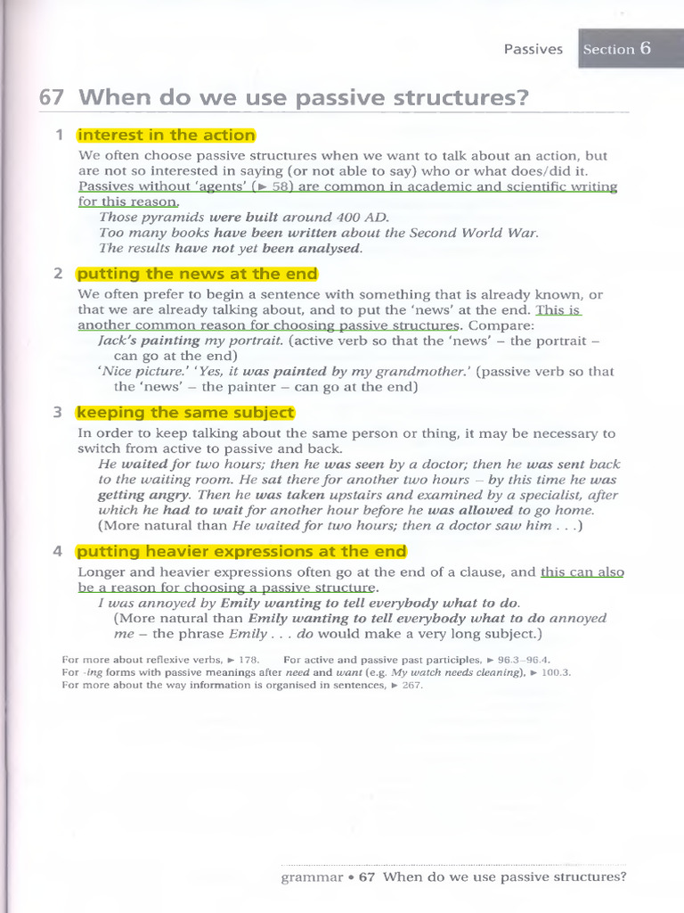 When Do We Use Passive Structures | PDF | Subject (Grammar) | Verb