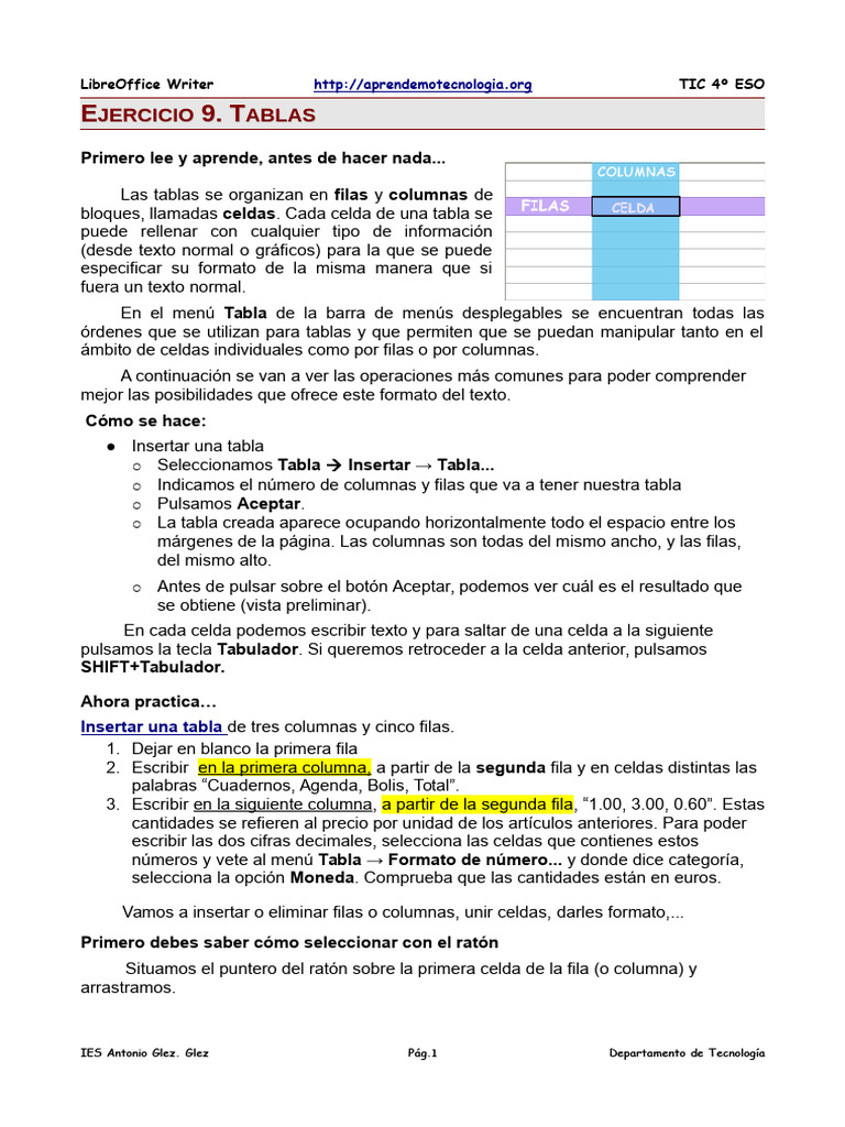 Ejercicios de Writer 09 | PDF | Software | Informática