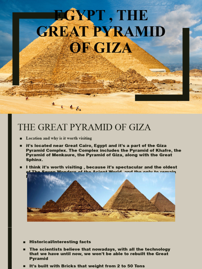 Egypt, The Great Pyramid of Giza | PDF