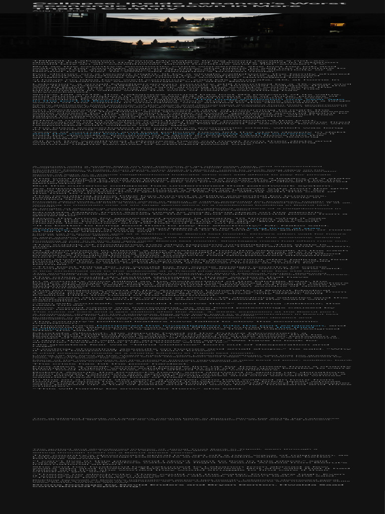 Collapse Inside Lebanon's Worst Economic Meltdown in More Than A ...