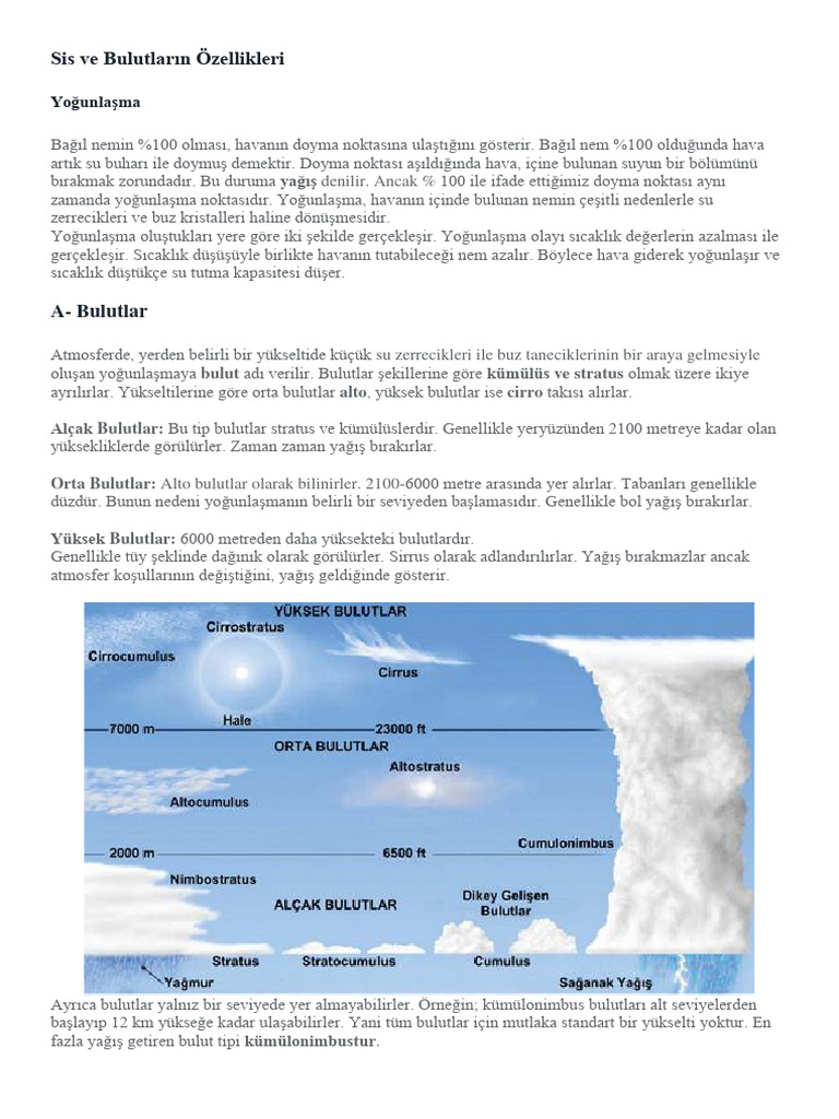 Bulutlar Ve Sis | PDF