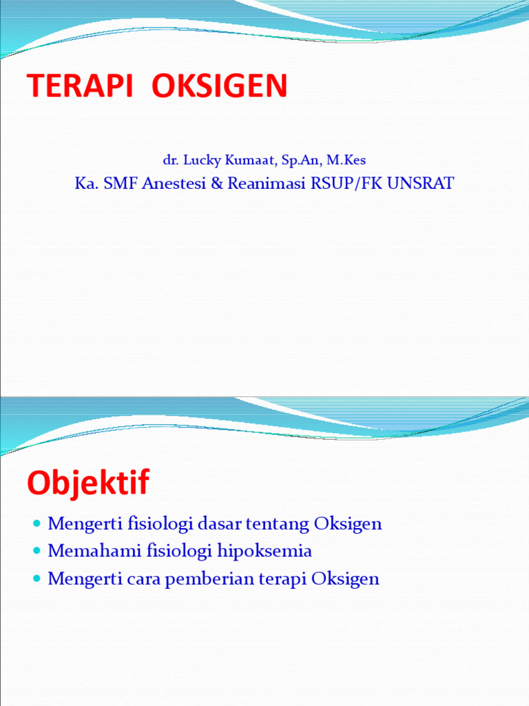 Materi Terapi Oksigen PDF | PDF