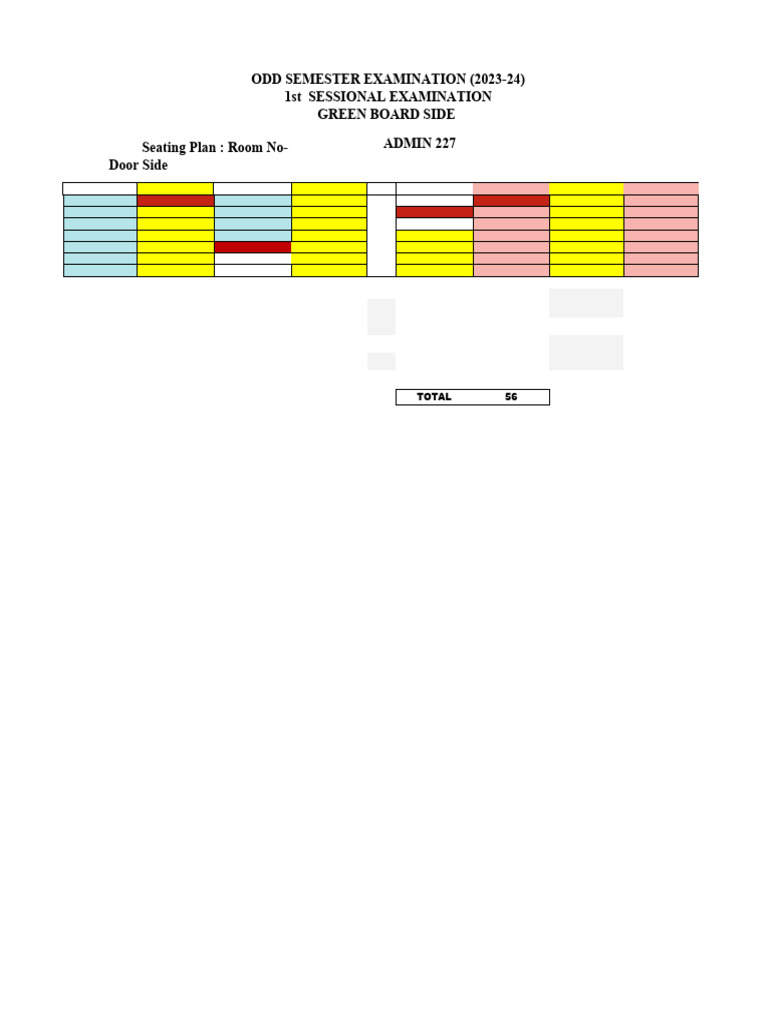 2023-24 Semester Exam Seating Plans | PDF