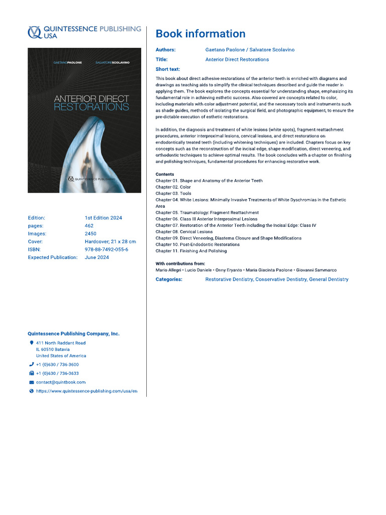 Quintessence Product Download 5216457 | PDF