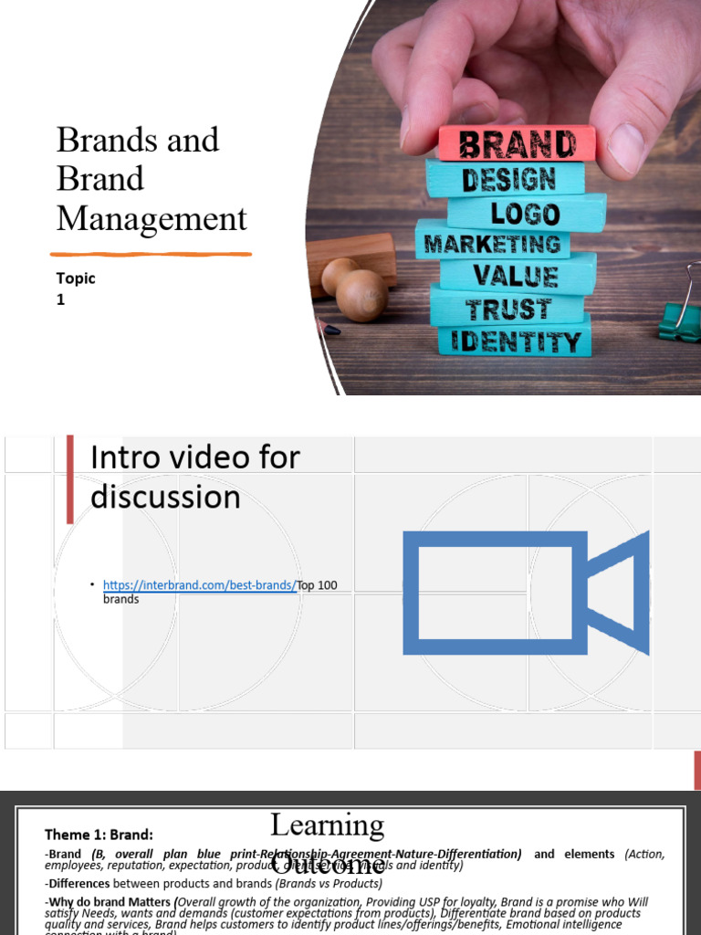 Chapter 1 Brand Management 15032023 021728pm | PDF | Brand | Marketing