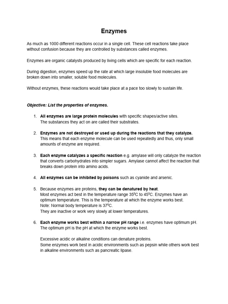 Enzymes Pdf