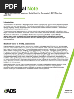 Minimum Cover Requirements for HDPE Pipe | PDF | Technology & Engineering