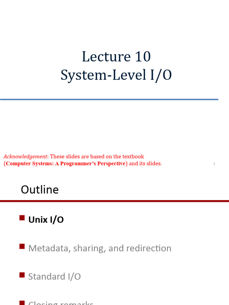 LEC10 Io | PDF | Computer File | Computer Data