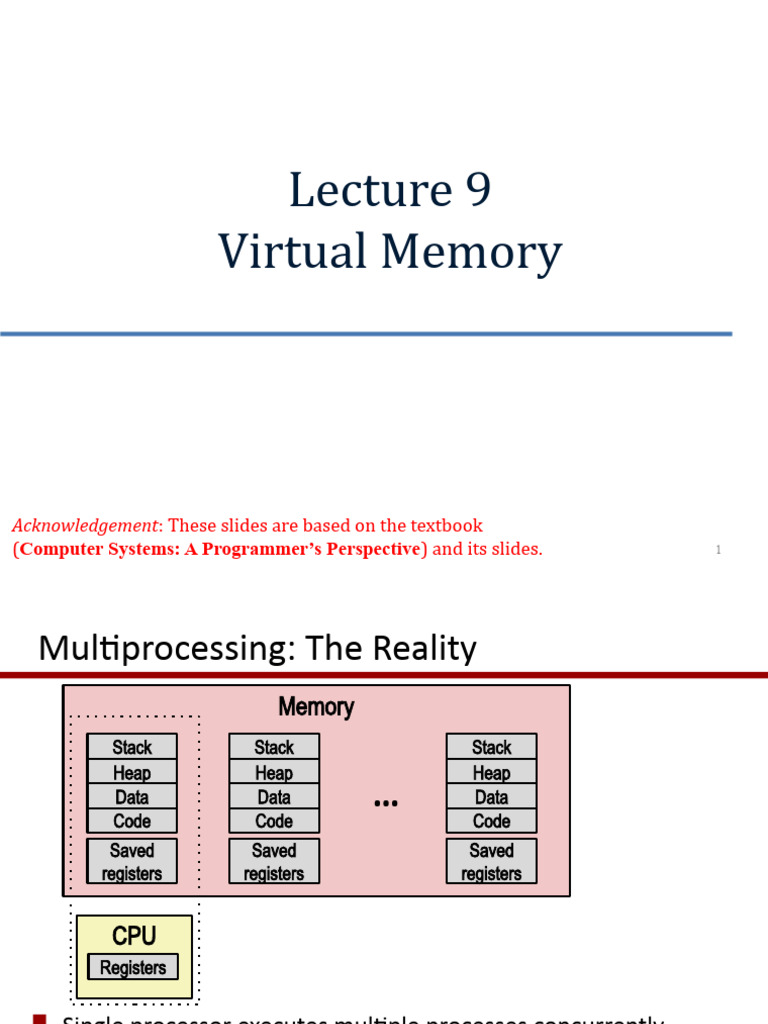 LEC09 VM | PDF | Cpu Cache | Process (Computing)