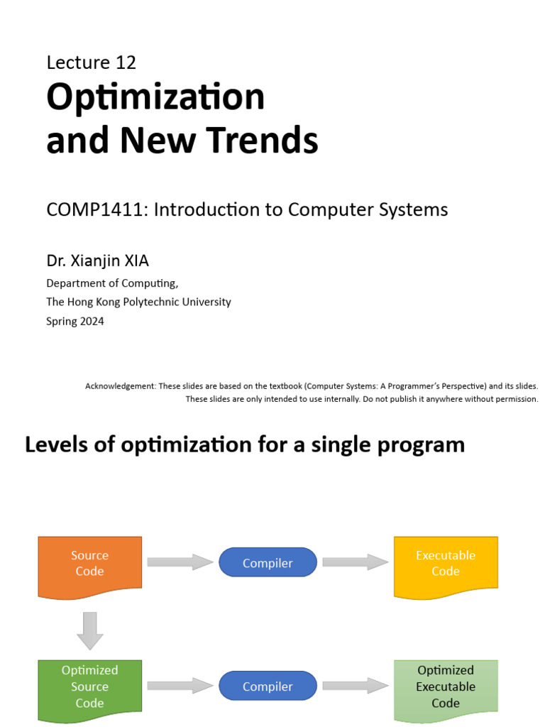 LEC12-Optimization and New Trends | Download Free PDF | Program Optimization | Computer Programming