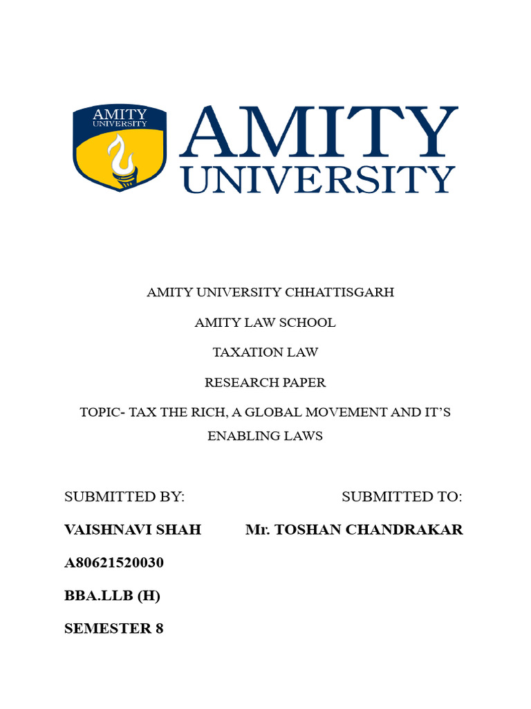 Taxation Research Paper 1' | PDF | Capital Gains Tax | Taxes