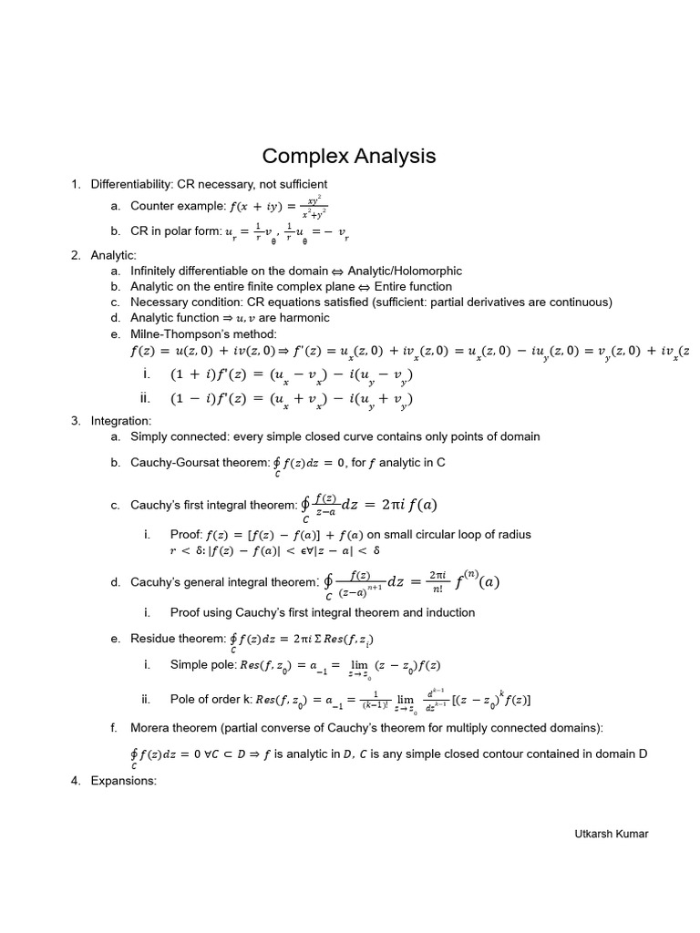 Maths P2 Sheet | PDF | Holomorphic Function | Field (Mathematics)