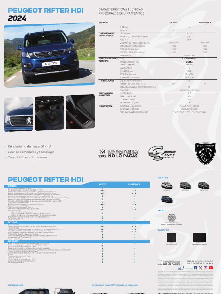 FT Rifter HDI AM24 NOV23 V06 | PDF | Estilos de carrocería | Vehículo de motor