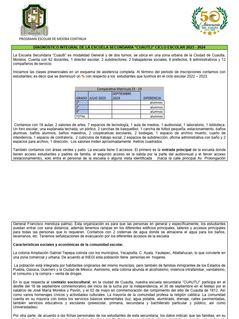 Pemc Cuautli 17des0018p 29 Sept 23 | PDF | Educación Secundaria