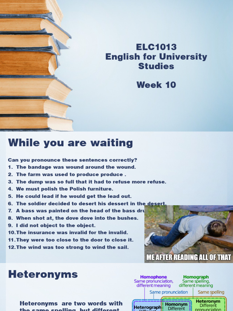 Elc1013 Week 10 | PDF | Fluency | Speech