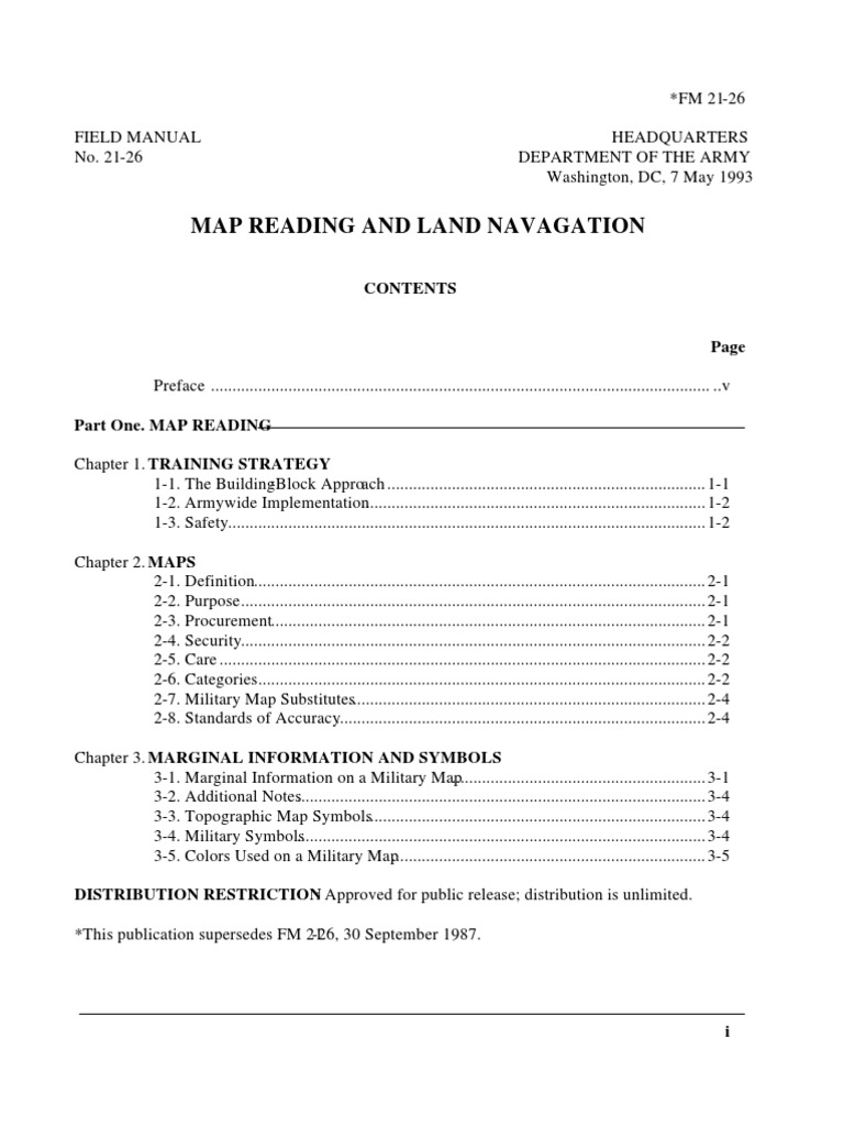 US Army Map Reading and Land Navagation Field Manual | PDF | Compass | Map