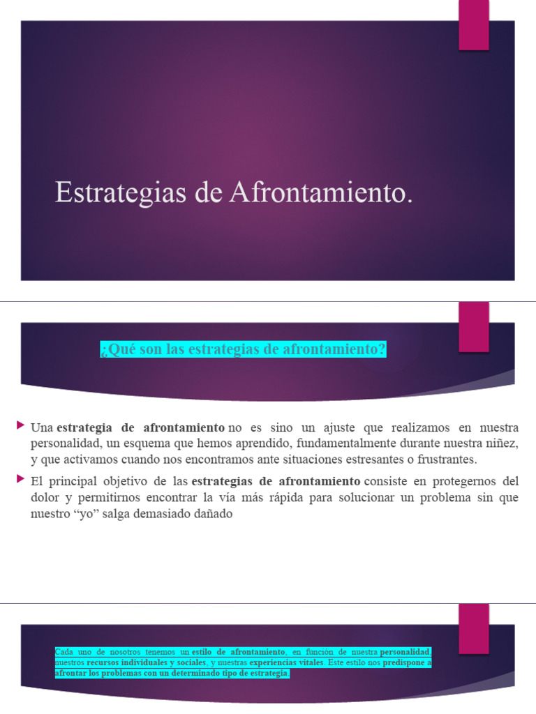 Estrategias de Afrontamiento | PDF | Las emociones | Sicología