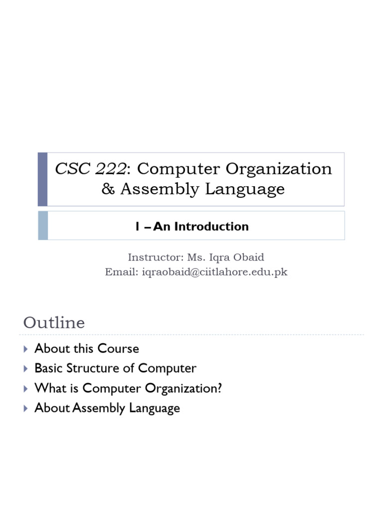 Lec 1 | PDF | Central Processing Unit | Assembly Language Lec 1 | PDF | Central Processing Unit | Assembly Language