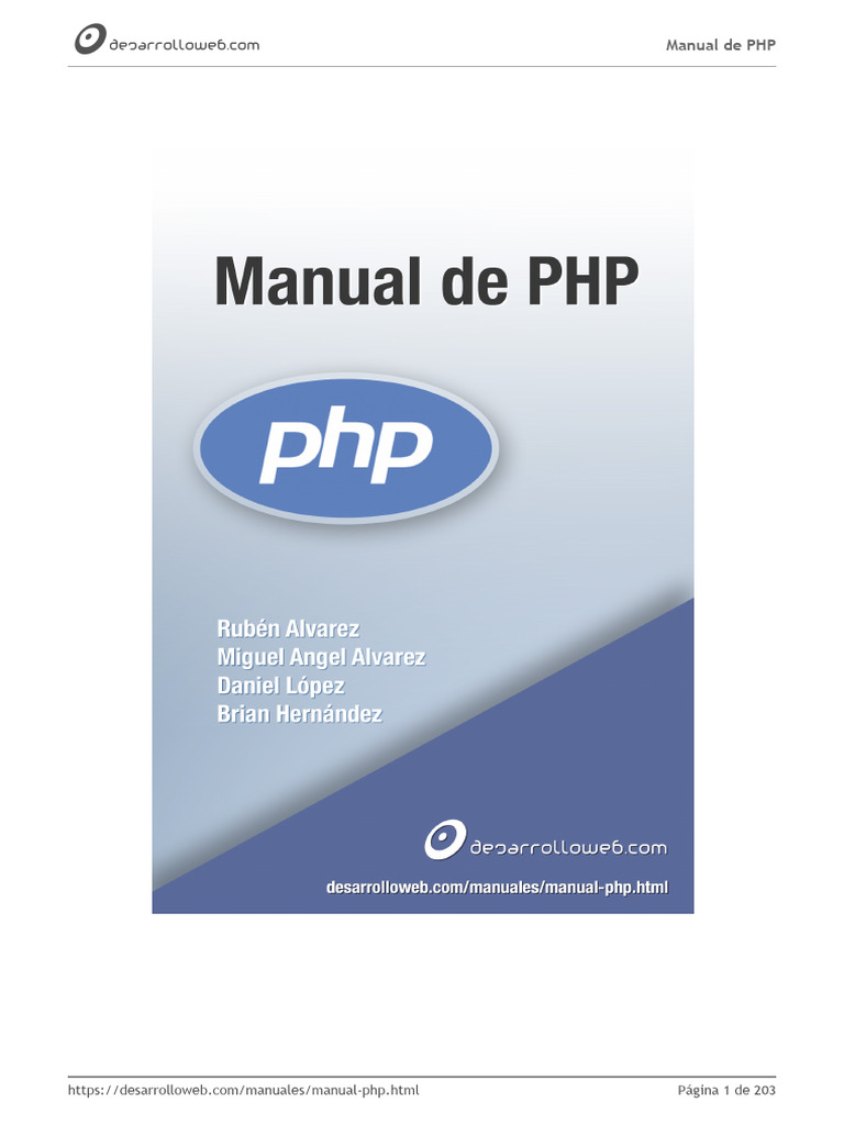 Manual de PHP | PDF | Php | Lenguaje de programación